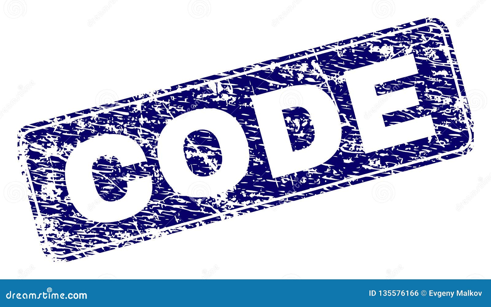 Scratched CODE Framed Rounded Rectangle Stamp Stock Vector ...