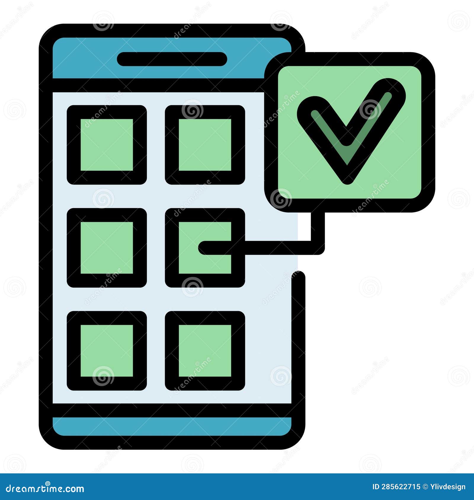 Code Step Phone Icon Vector Flat Stock Vector - Illustration of factor ...