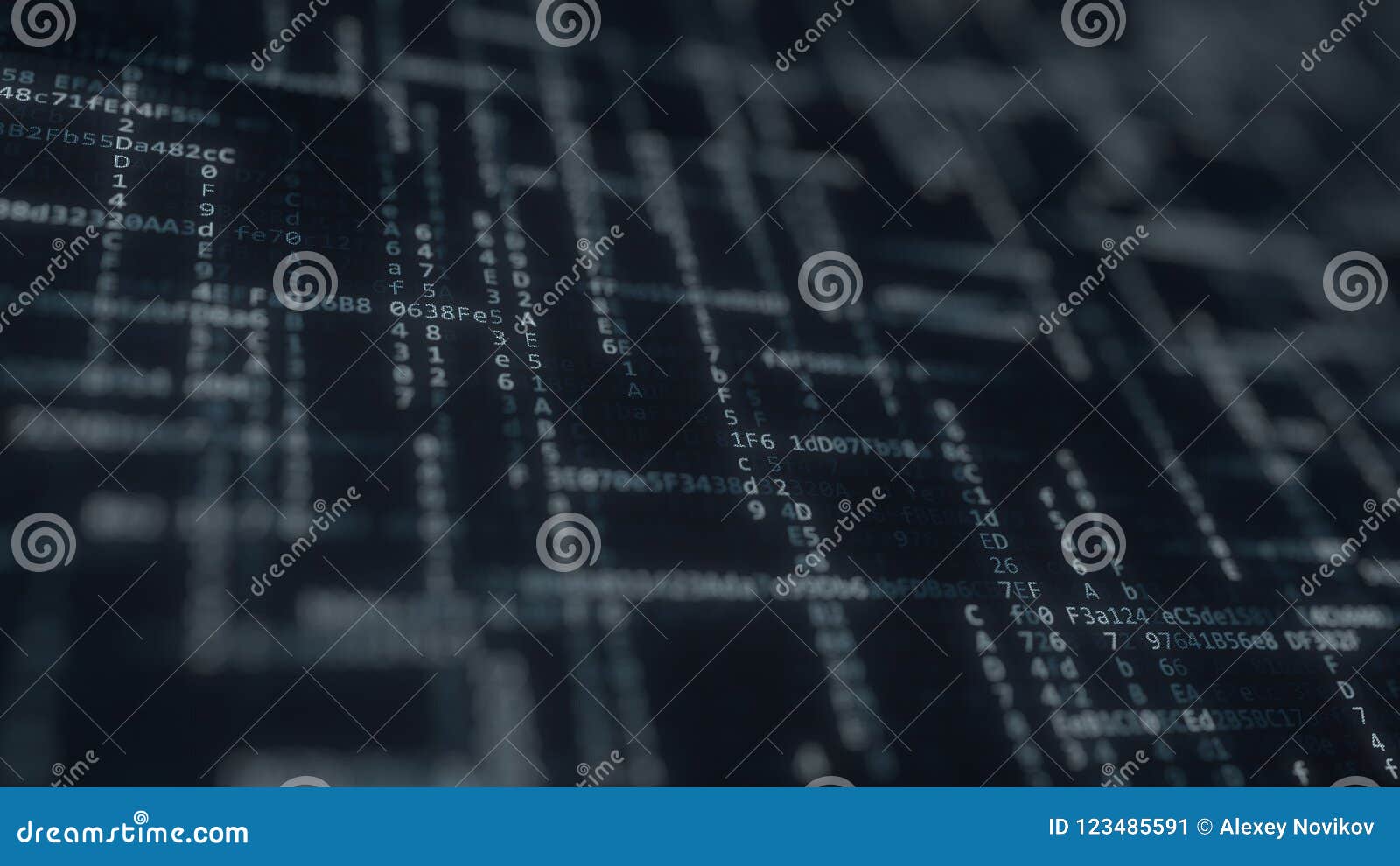 Code Strings Moving Across Computer Screen. it Related Motion ...