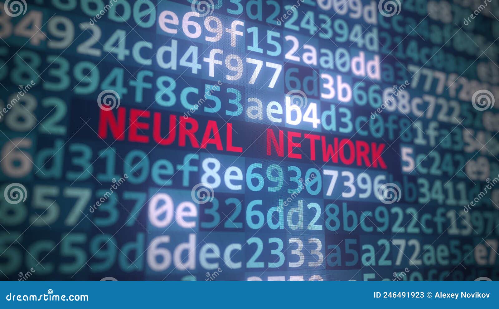 NEURAL NETWORK Text and Source Code on the Computer Monitor Stock Video ...