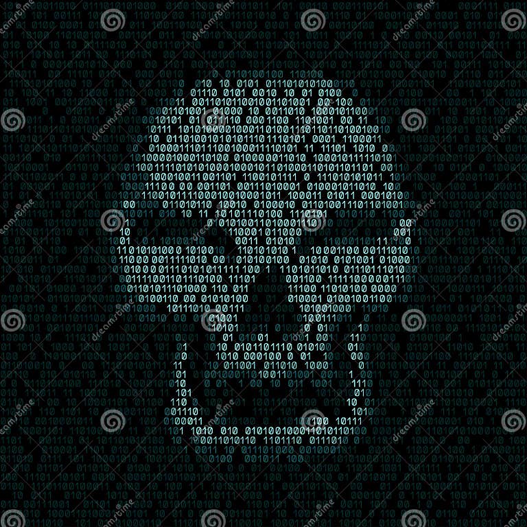 Code texture smiled skull stock vector. Illustration of programmer ...