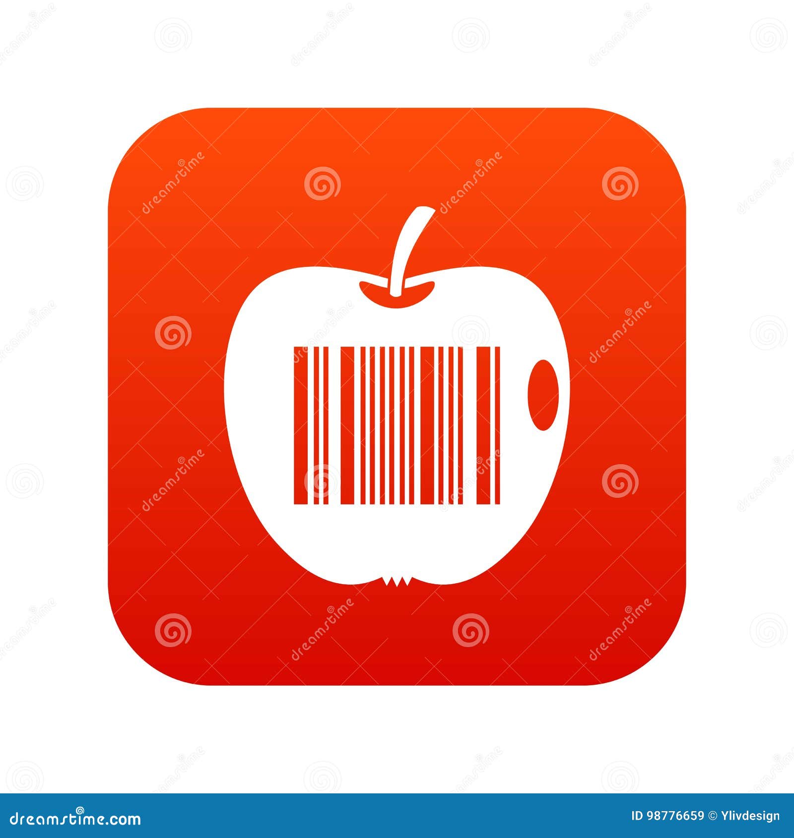 Code To Represent Product Identification Icon Digital Red Stock Vector ...