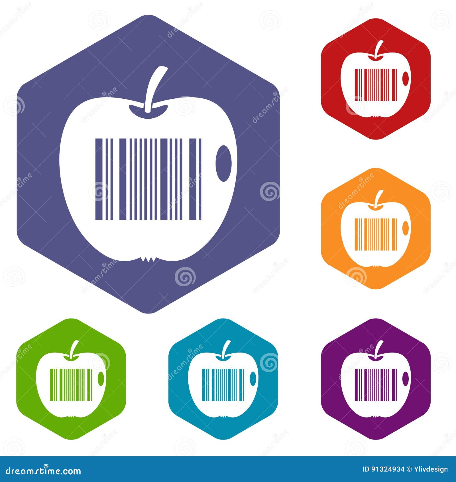 Code To Represent Product Identification Icons Set Stock Vector ...