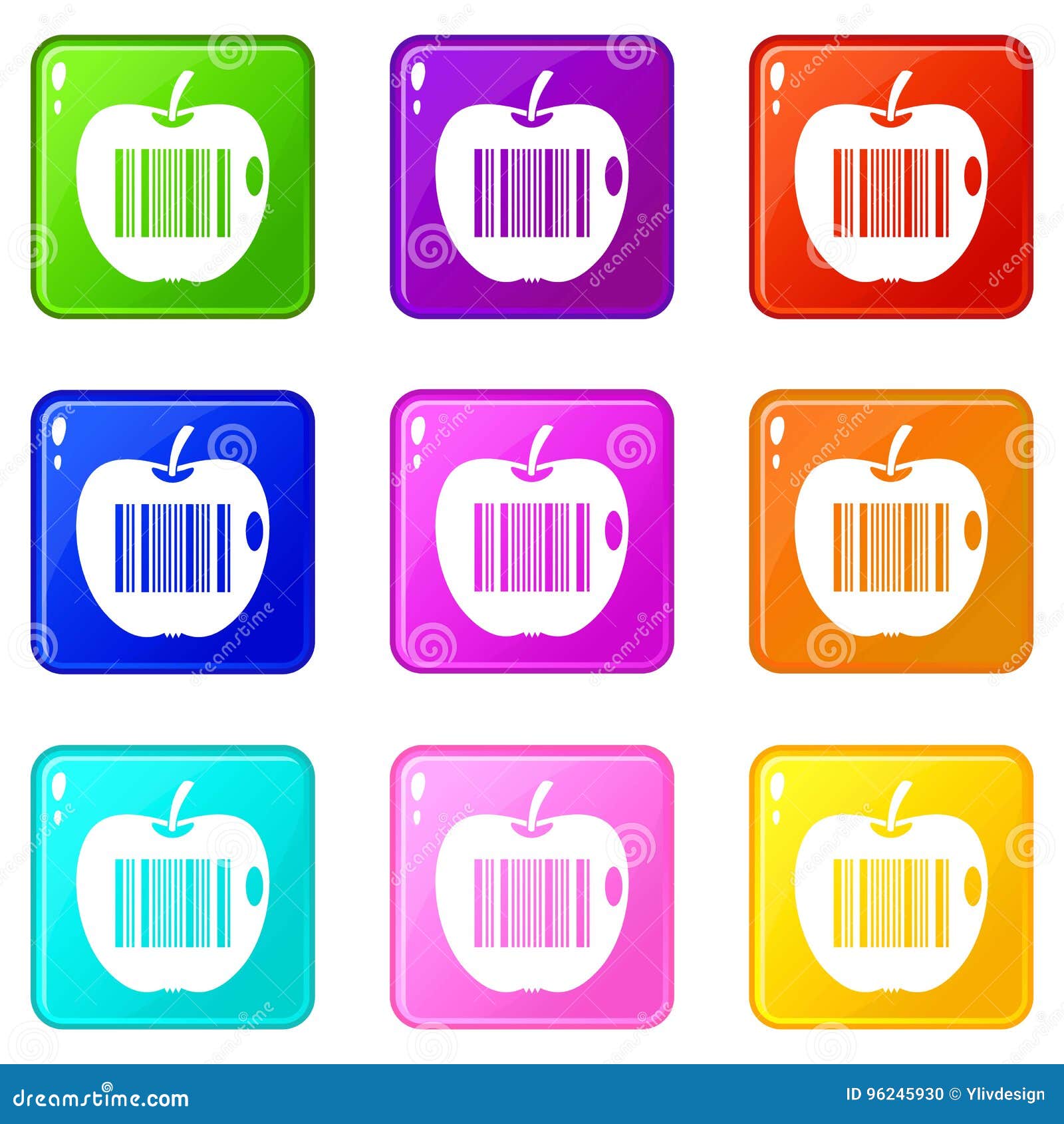 Code To Represent Product Identification 9 Set Stock Vector ...