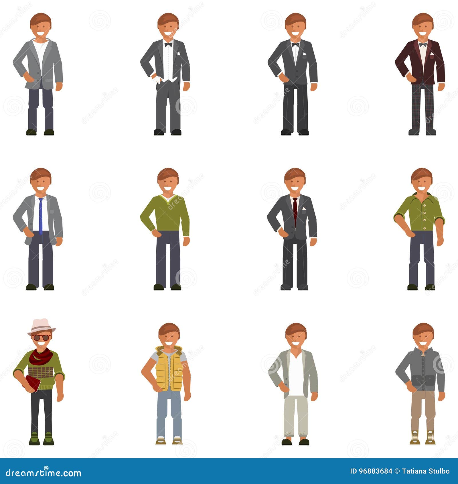 Code Vestimentaire Pour L'homme Illustration de Vecteur - Illustration ...