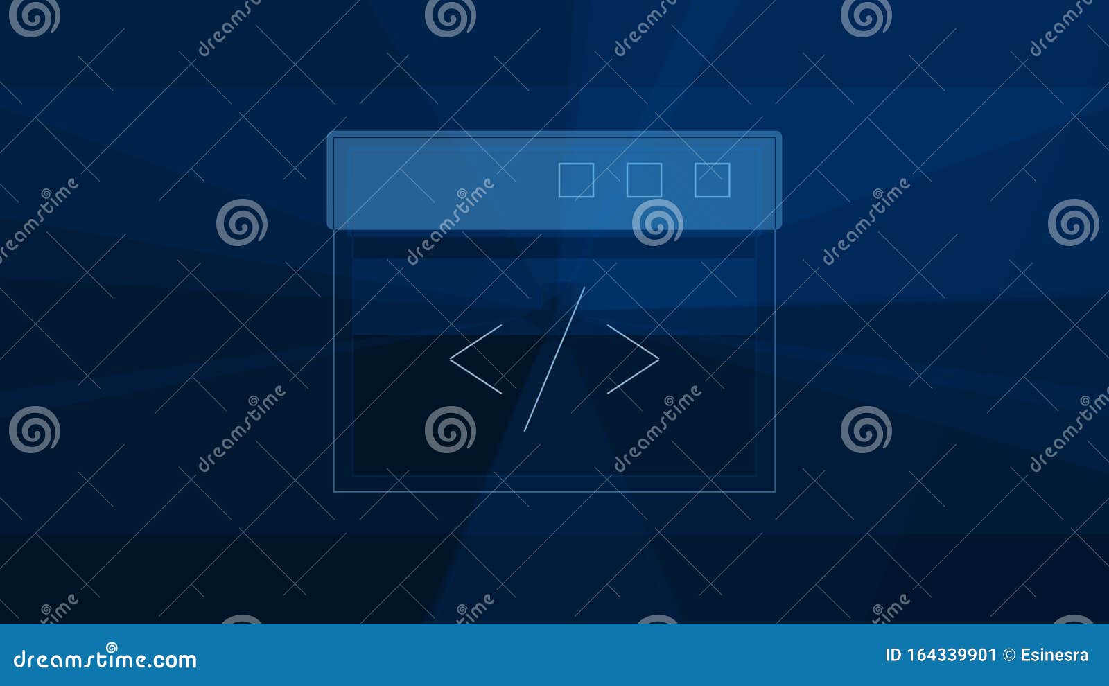 Code Video Animation Blue Technology Web Internet. Stock Image - Image ...