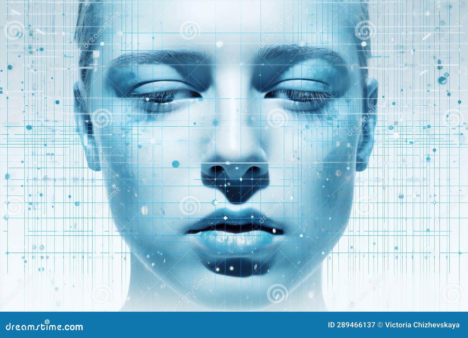 Code Virtual Science Ai Artificial Futuristic Human Digital Avatar ...