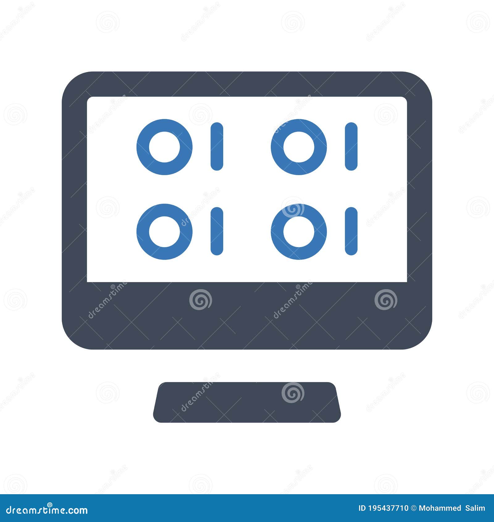 Code Voor Het Hacken Van Een Plat Vectorpictogram Vector Illustratie ...