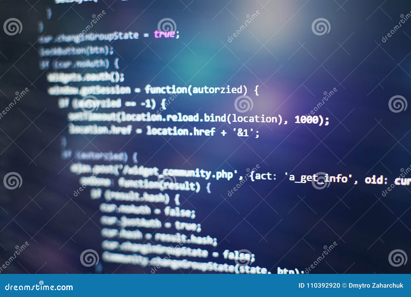 Software Developer Programming Code. Abstract Computer Script Co Stock ...