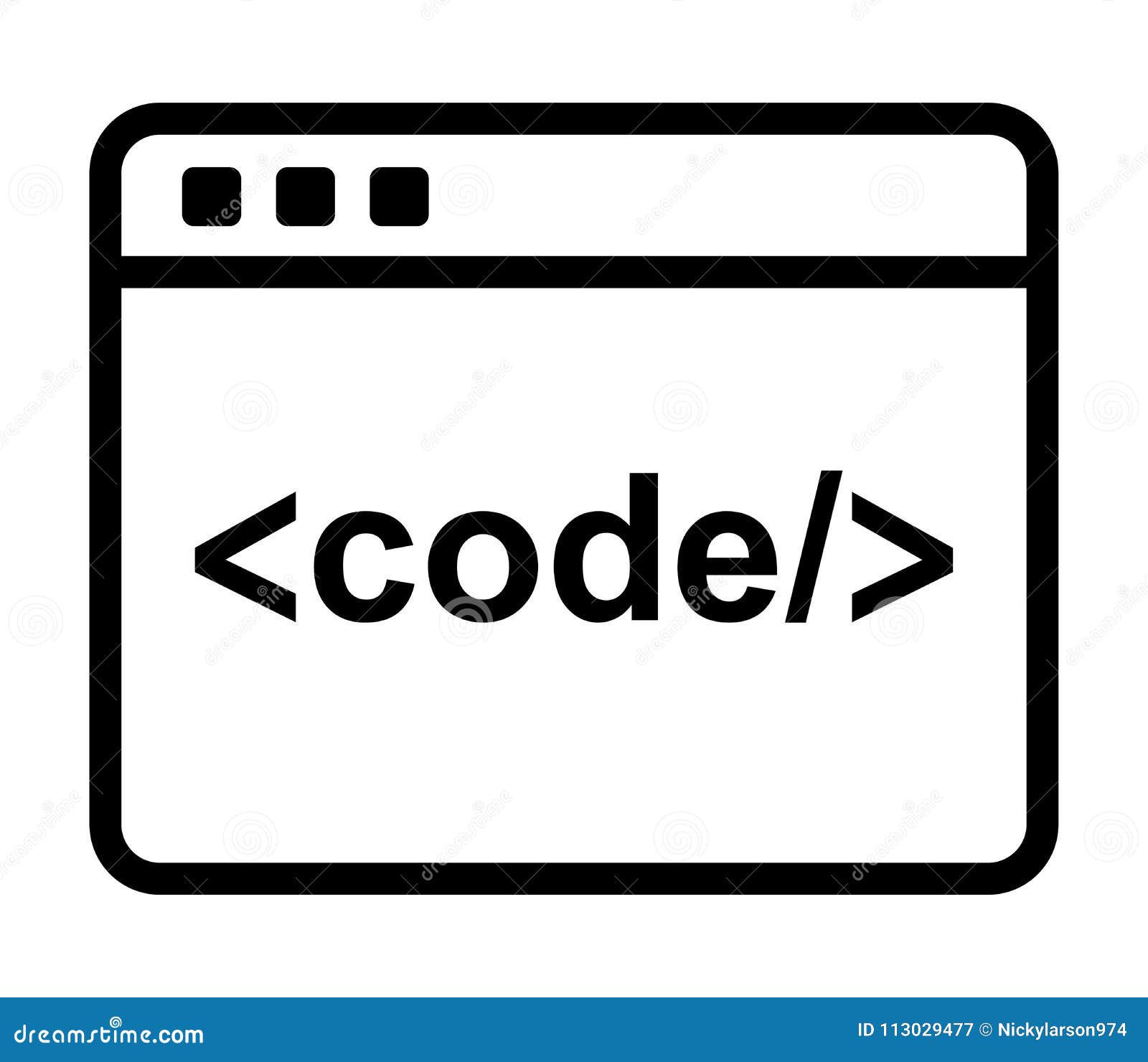 Code Window on White Background Stock Vector - Illustration of website ...