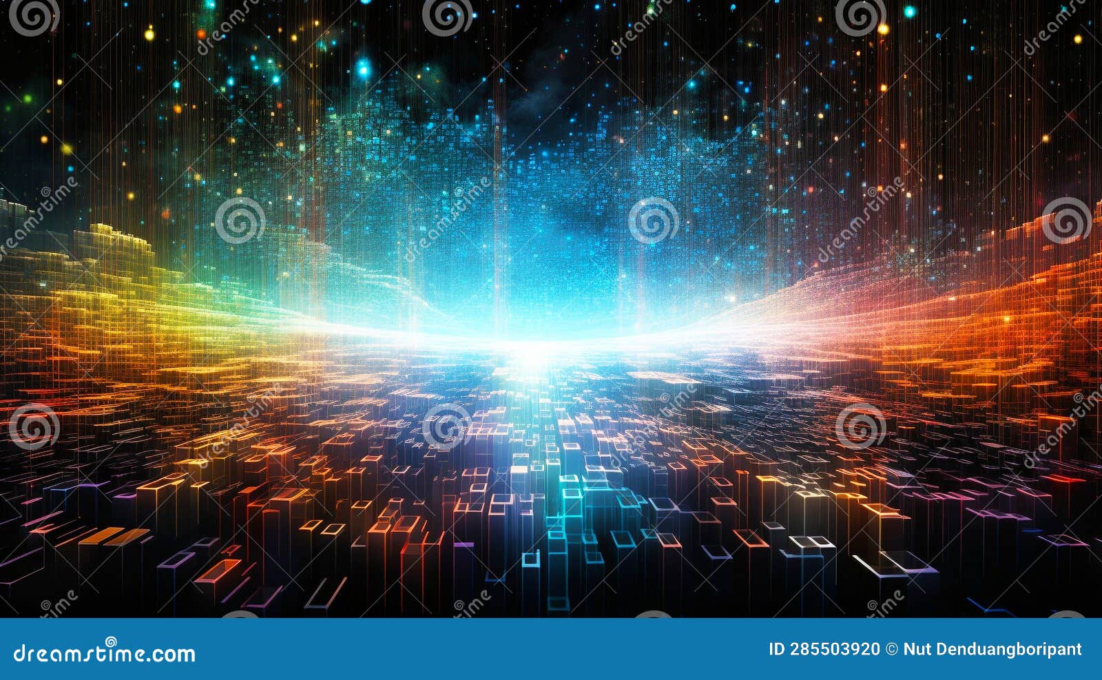 Code Woven Dreamscape Cryptic Language Of A Futuristic World Stock