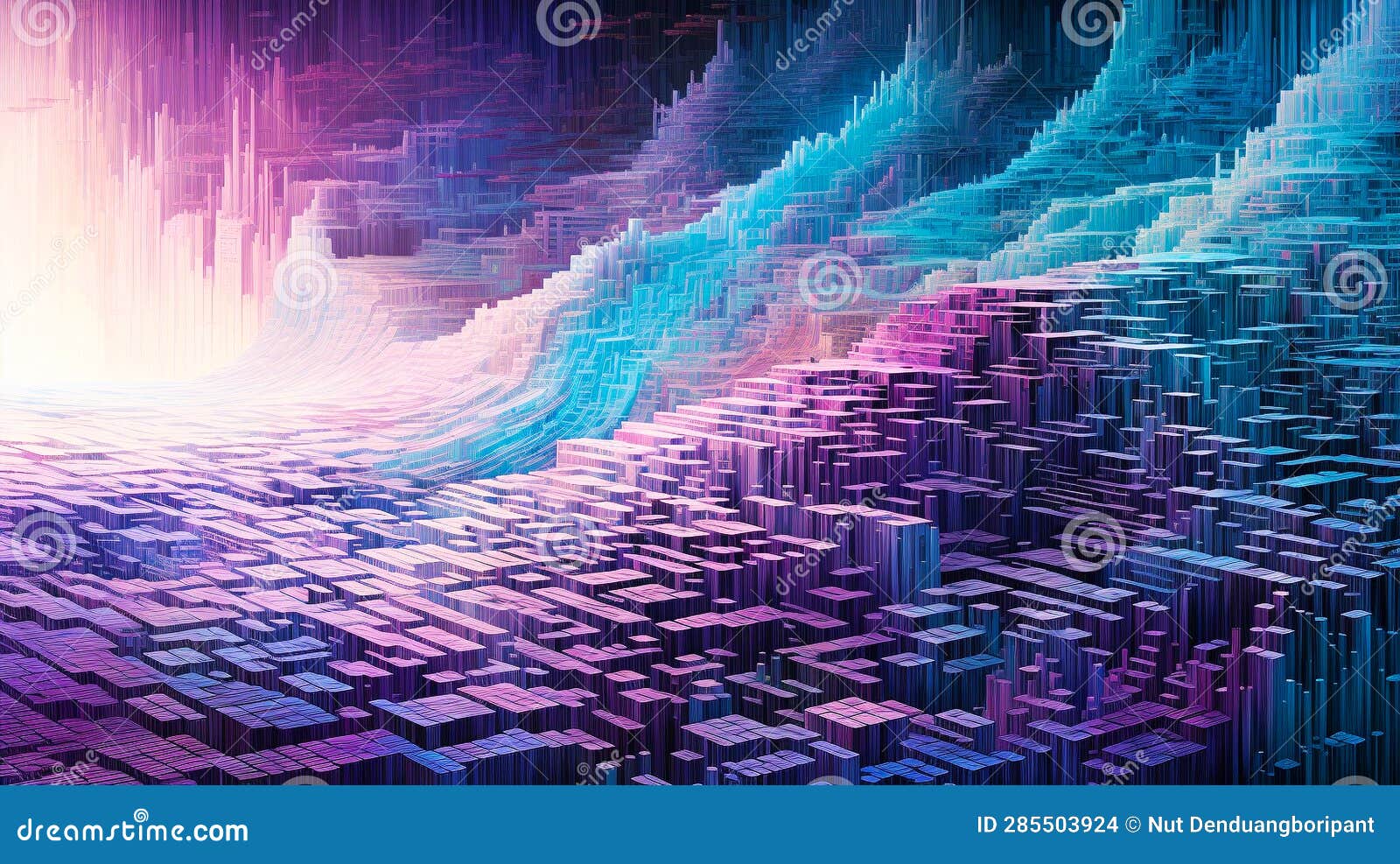 Code-Woven Dreamscape: Cryptic Language of a Futuristic World Stock ...