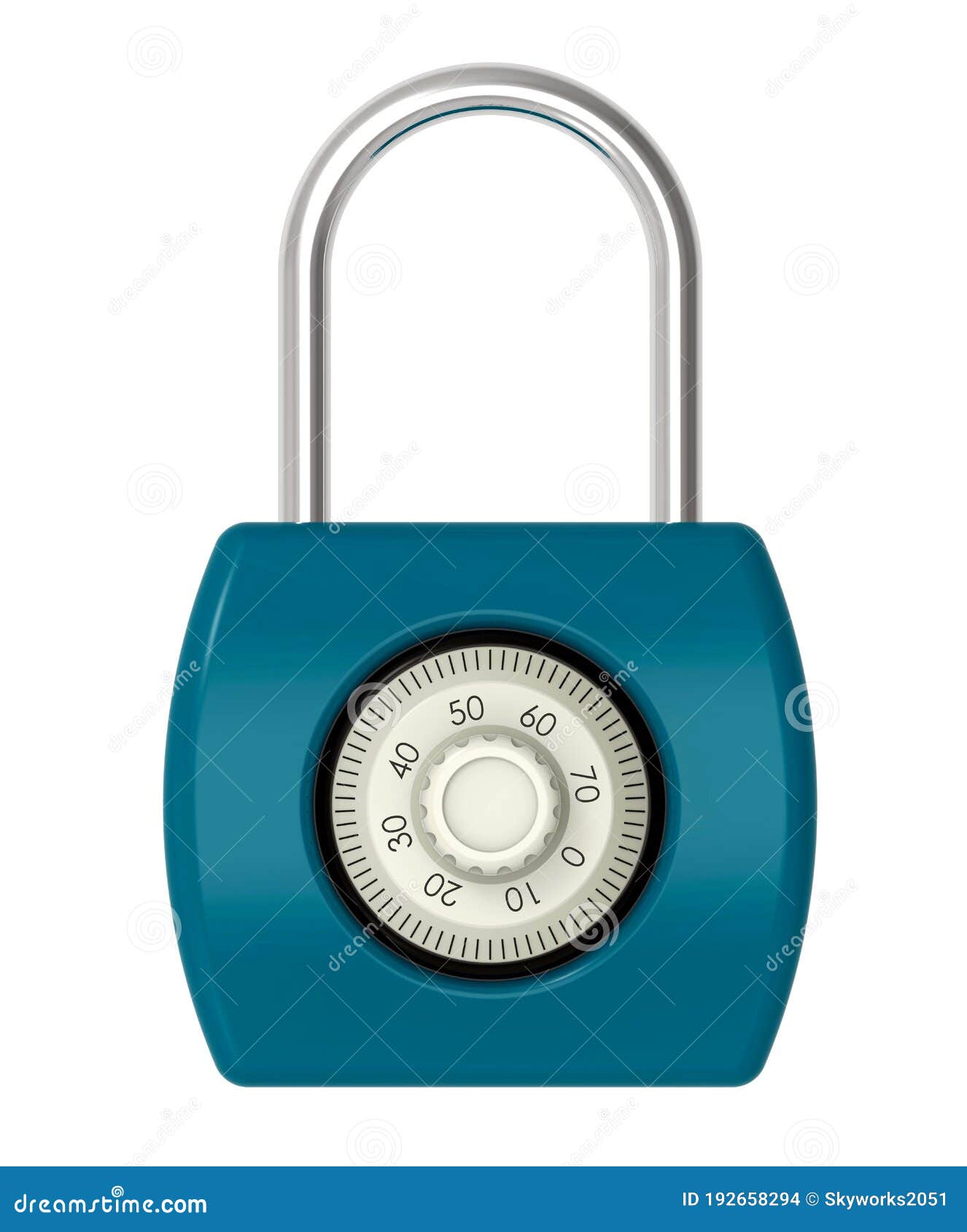 Coded Lock Wheel. Combination Lock. 3d Illustration. Stock Illustration ...