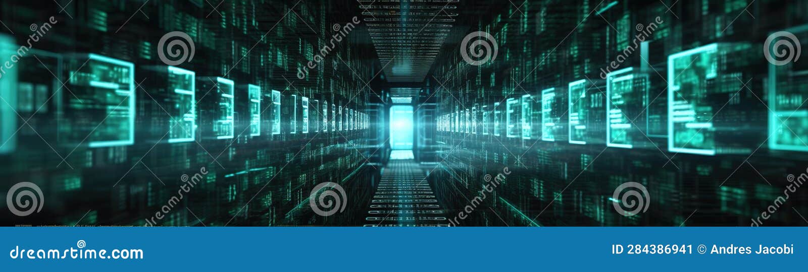 Coded Numbers Technology Background Stock Illustration - Illustration ...