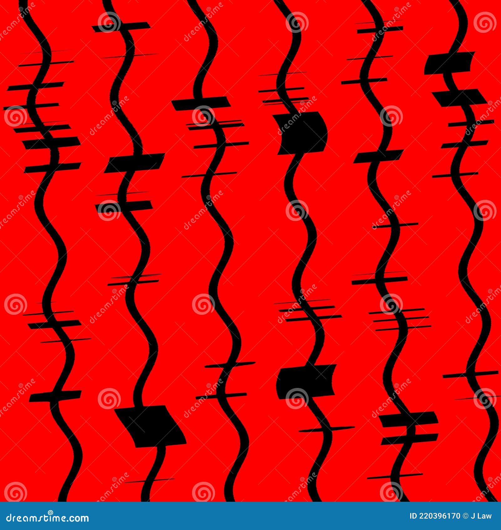 Coded Puzzle on Parallel Wavy Vertical Lines Stock Illustration ...