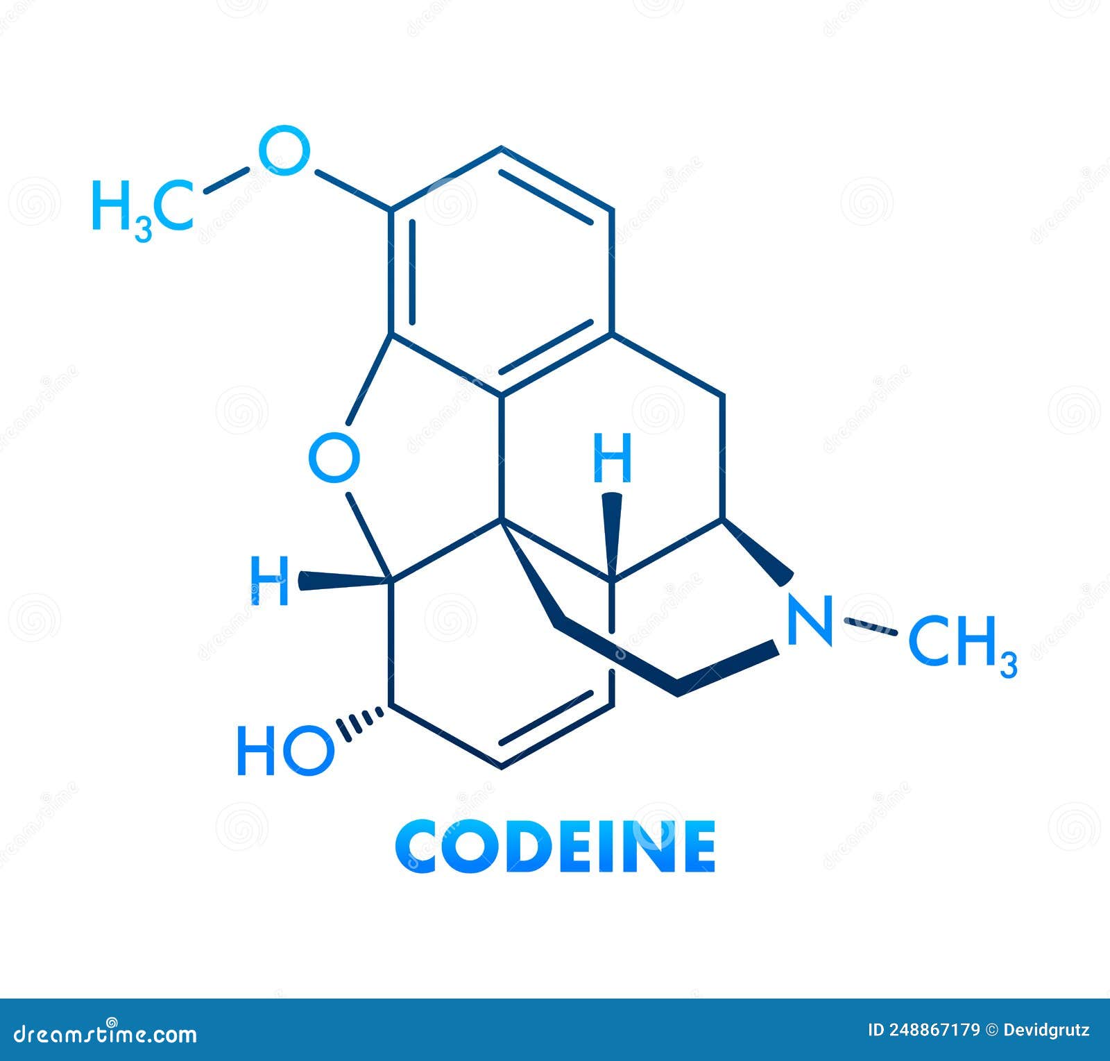 Codeine Molecular Structures, Opiate 3d Model, Structural Chemical ...