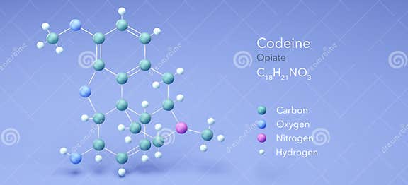Codeine Molecular Structures, Opiate 3d Model, Structural Chemical ...
