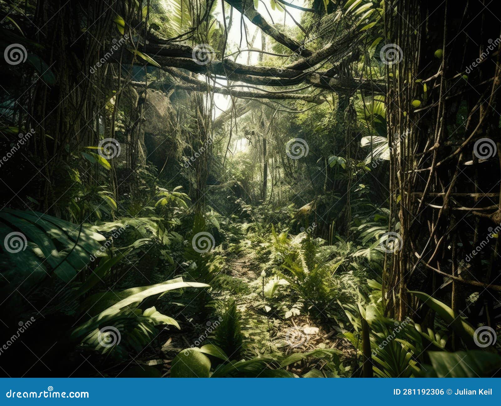 Codemade Jungle Wideangle Perspective Stock Photography | CartoonDealer ...