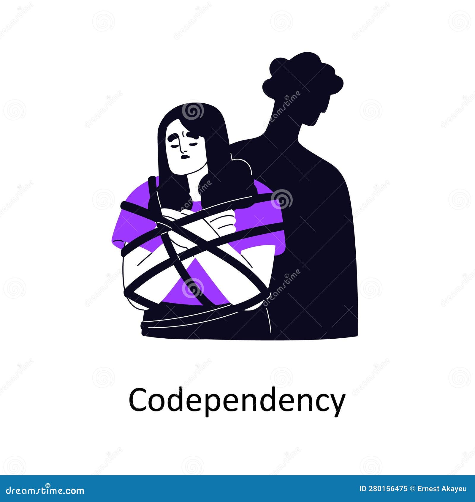 Codependency Flat Style Illustration Vector Design | CartoonDealer.com ... Codependency Flat Style Illustration Vector Design | CartoonDealer.com ...
