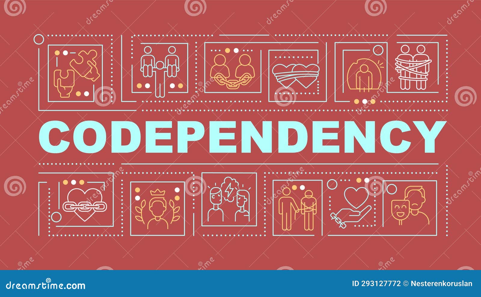 Codependency Flat Style Illustration Vector Design | CartoonDealer.com #282920964