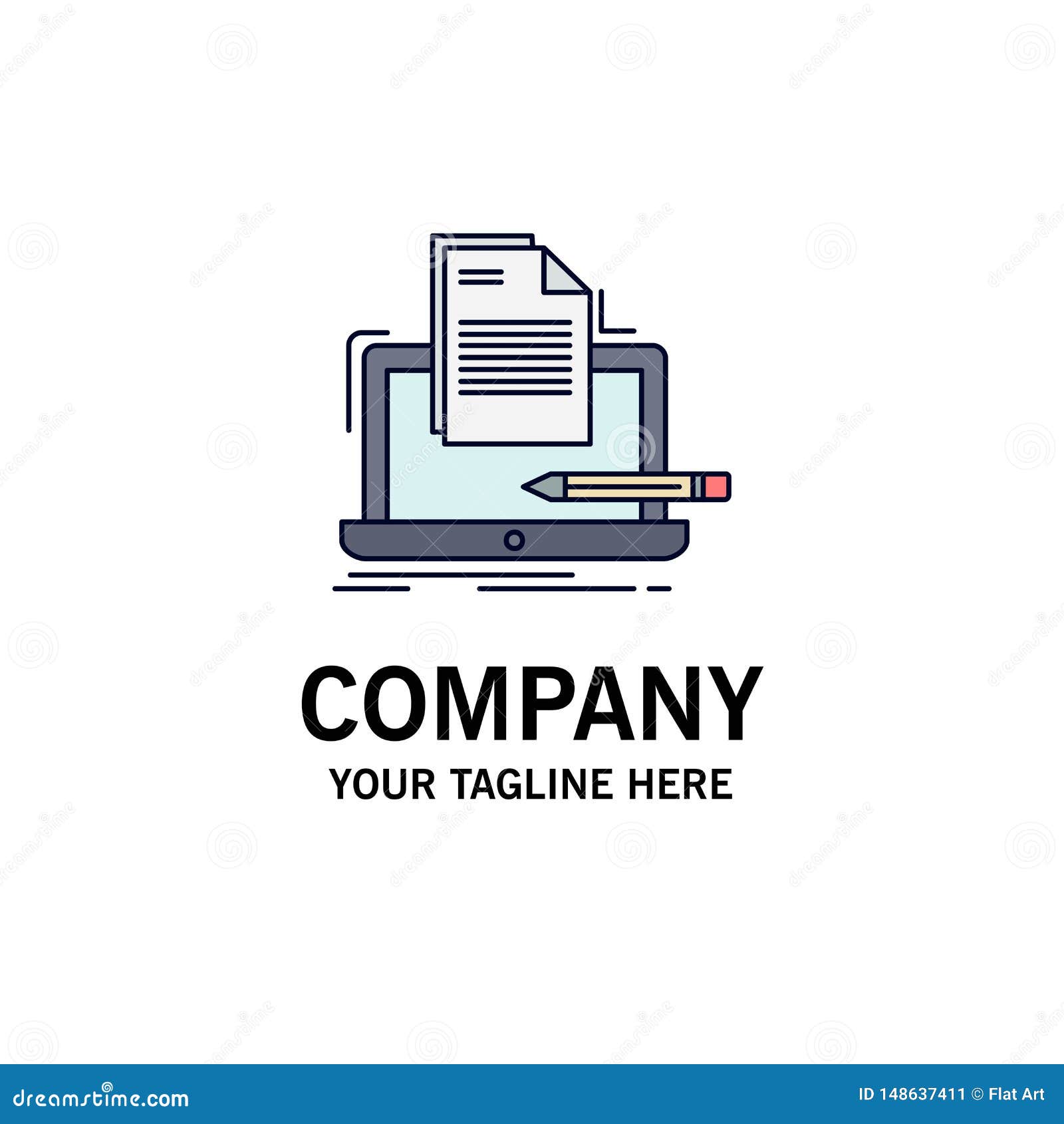 Coder Coding Computer List Paper Flat Color Icon Vector Stock Vector Illustration Of