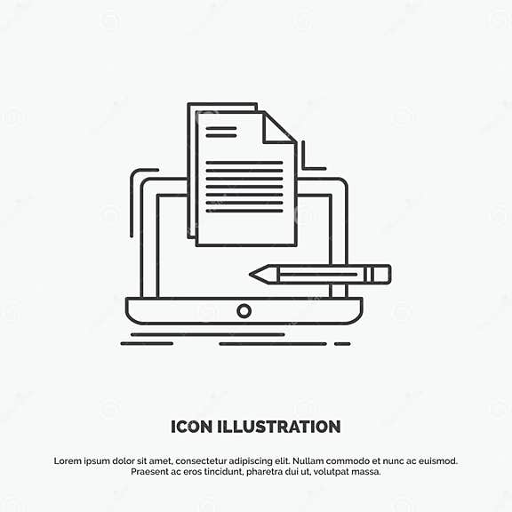 Coder, Coding, Computer, List, Paper Icon. Line Vector Gray Symbol for UI and UX, Website or ...