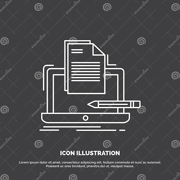 Coder Coding Computer List Paper Icon Line Vector Symbol For Ui And Ux Website Or Mobile