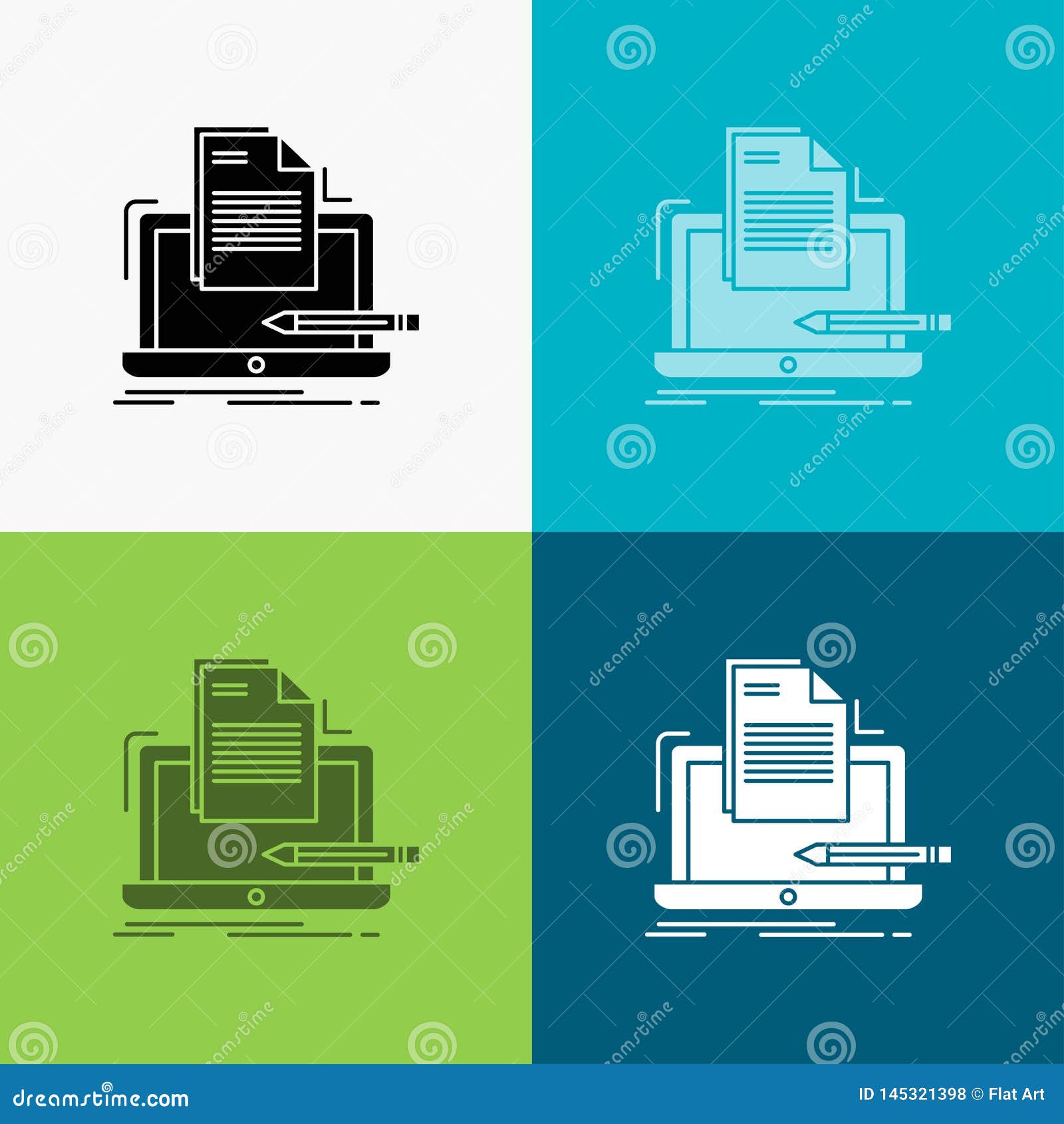 Coder Coding Computer List Paper Icon Over Various Background Glyph Style Design Designed