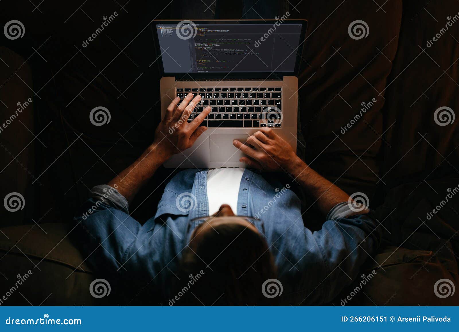 Coder in Eyeglasses is Working Remotely from Home Stock Image - Image ... Coder in Eyeglasses is Working Remotely from Home Stock Image - Image ...