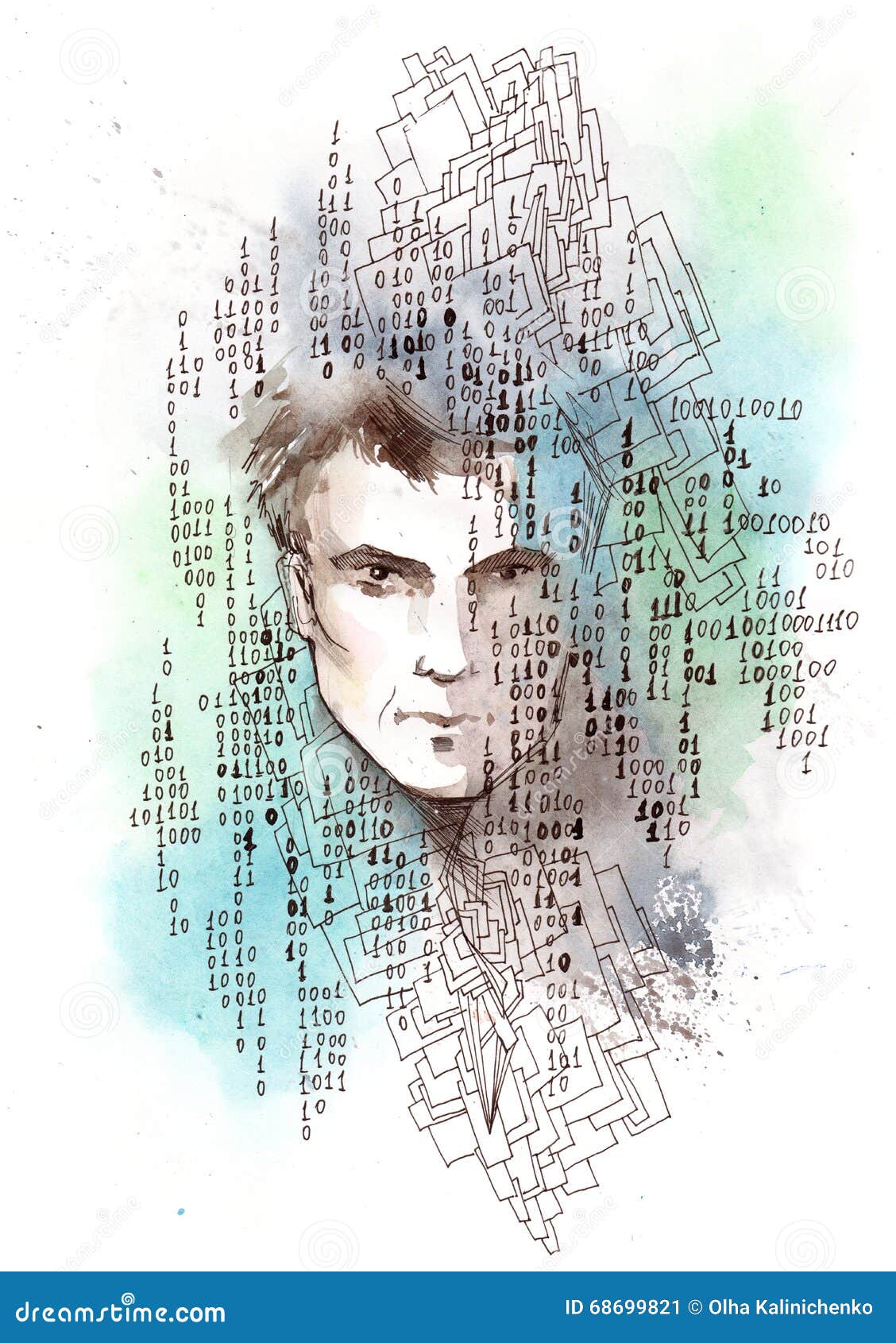 Coder stock illustration. Illustration of codes, network - 68699821