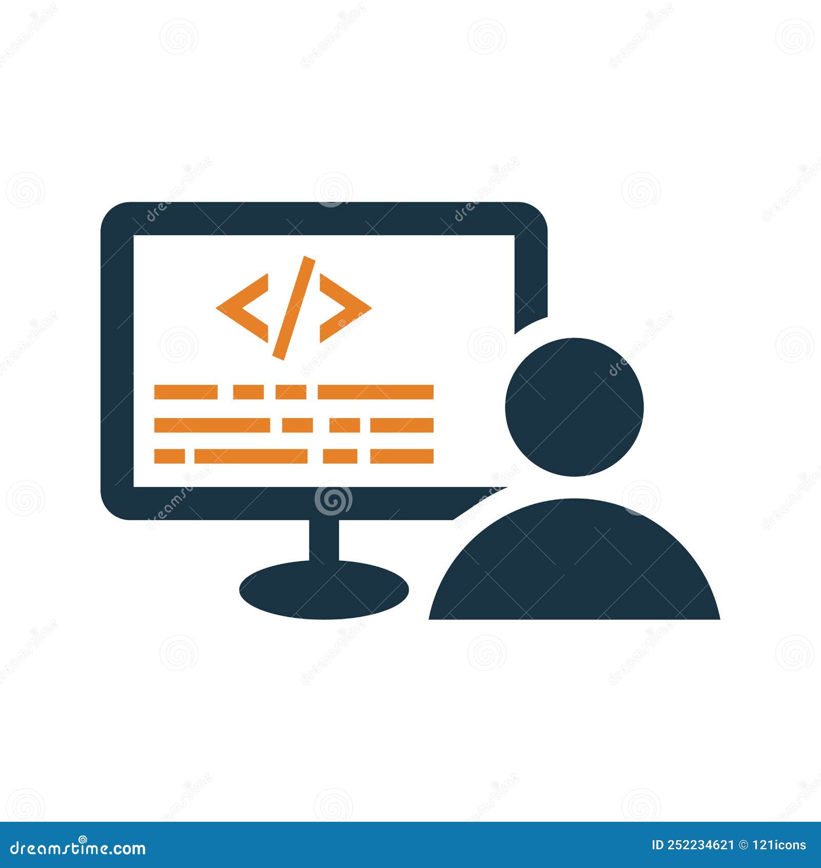 Programmer Icon Vector Isolated On White Background Logo Concept Of Programmer Sign On