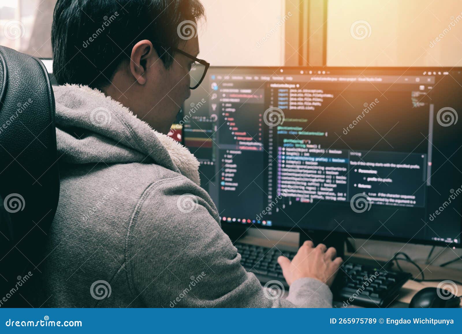Coder Programmers Working In Office Programmer Analyst Writing Code Coder Working From Home