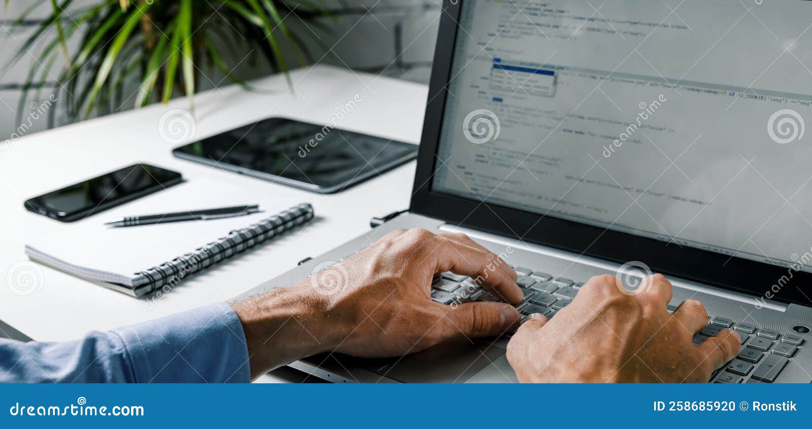 Coder Web Developer Write Code On Laptop Computer Website Programming 7724