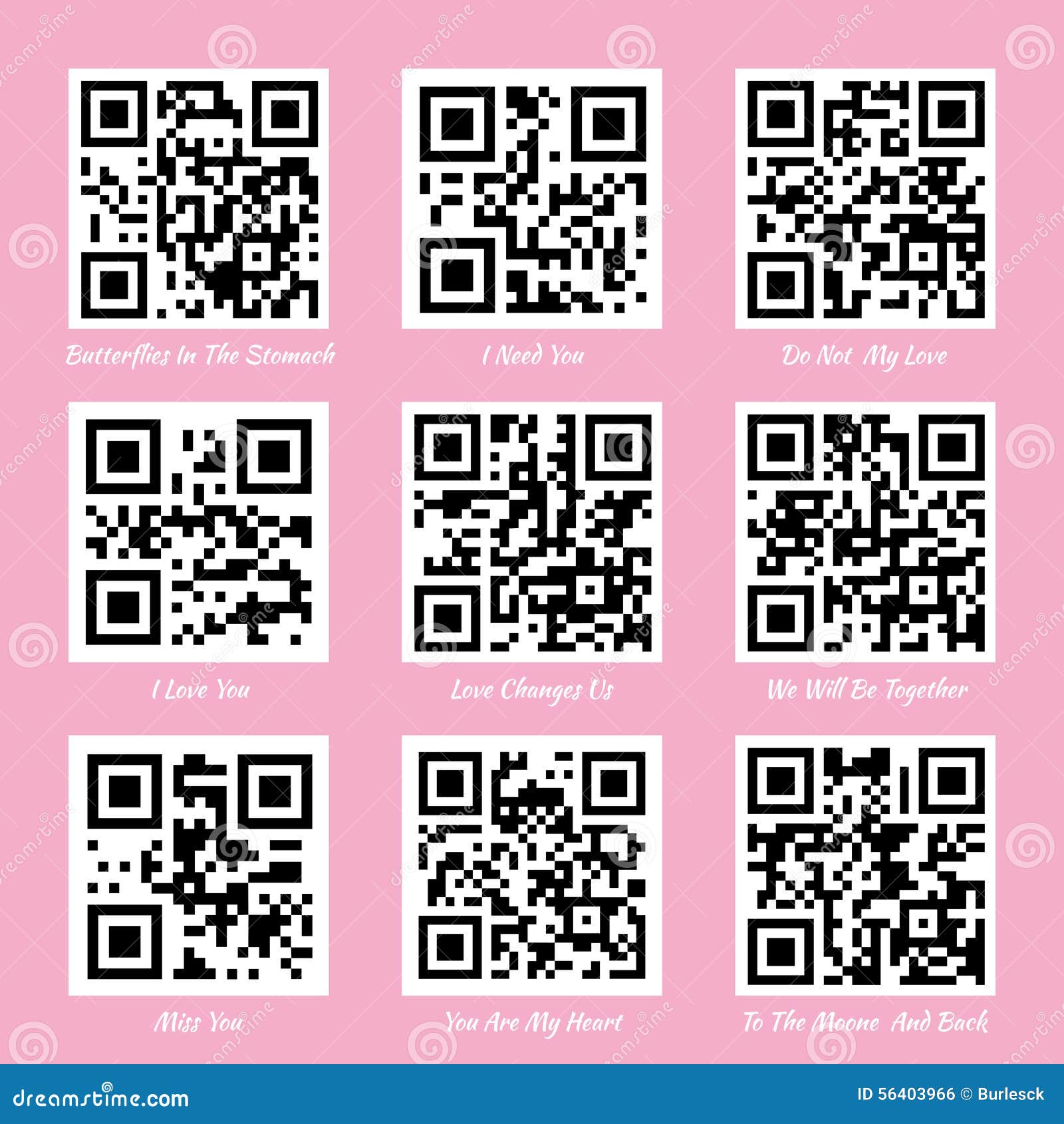 Codes der Liebe QR vektor abbildung. Illustration von entwurf - 56403966