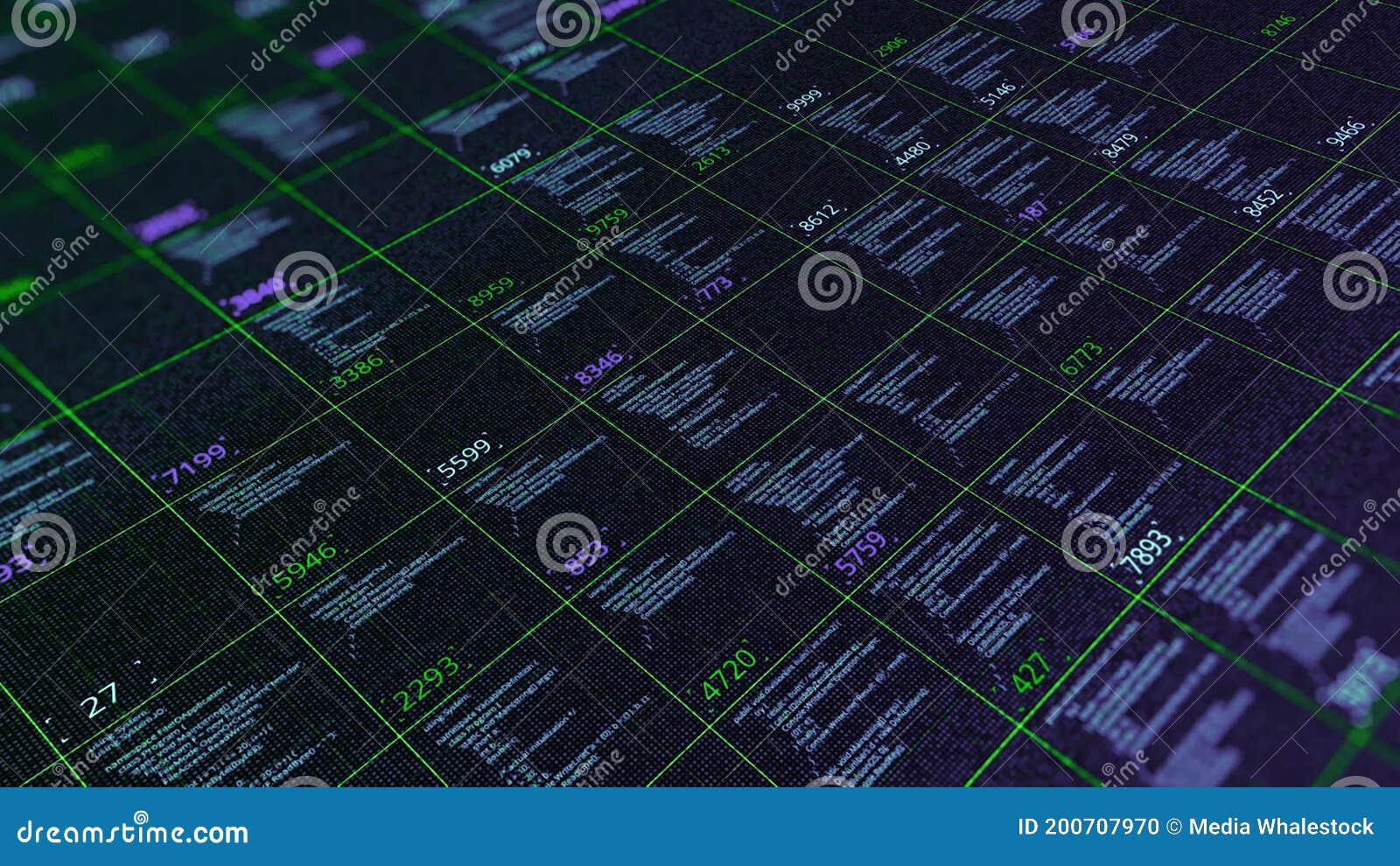 Codes with Numbers in Cells. Animation Stock Footage - Video of digital ...