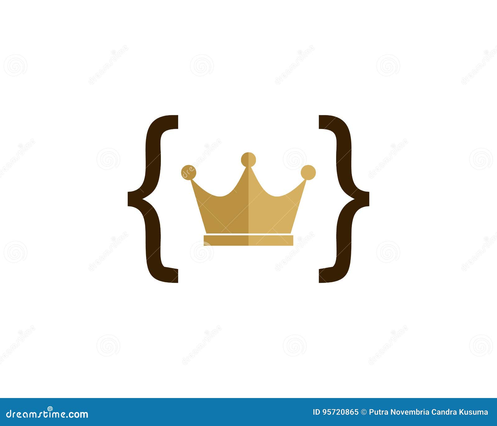 Codez Le Roi Icon Logo Design Element Illustration de Vecteur ...