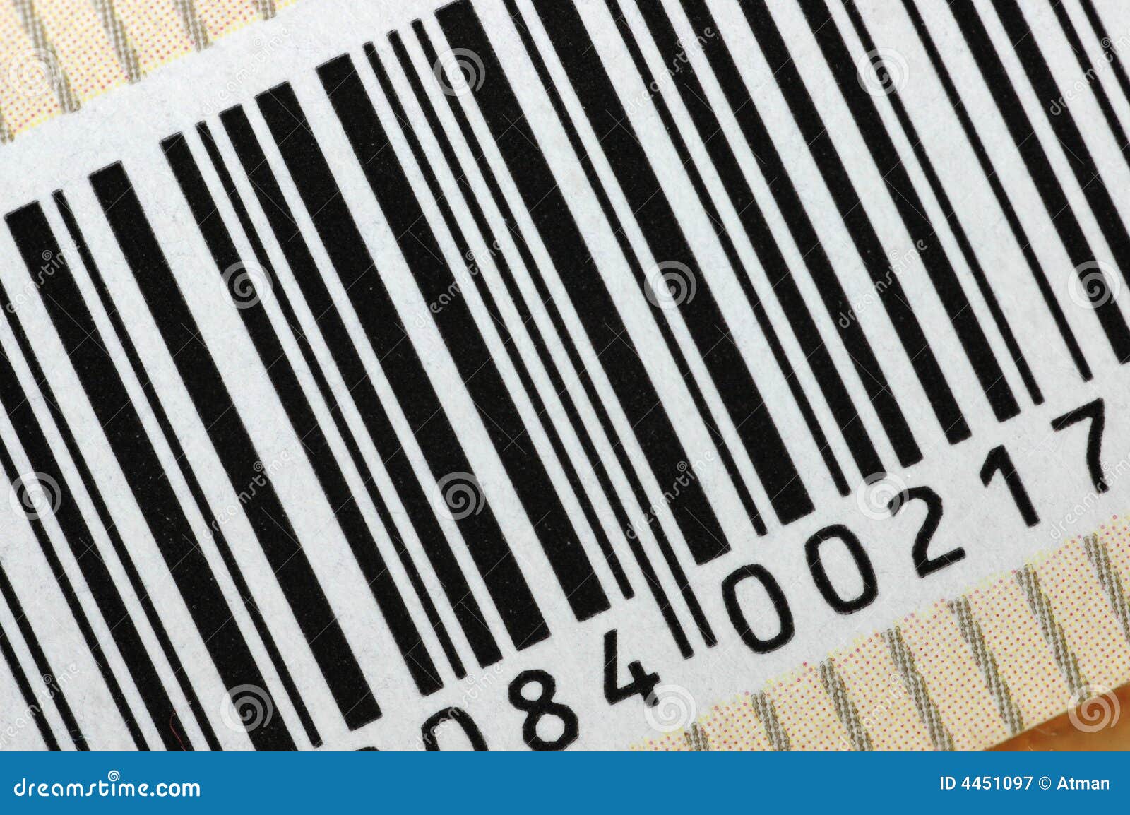Codice a barre immagine stock. Immagine di barre, identificazione - 4451097