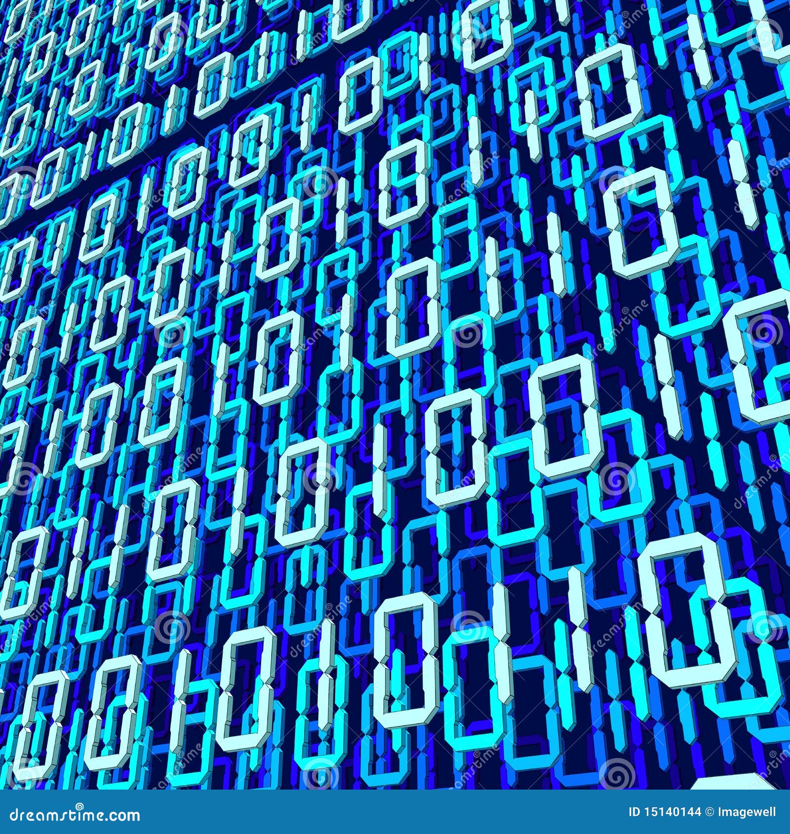 Codice binario 3d illustrazione di stock. Illustrazione di ...