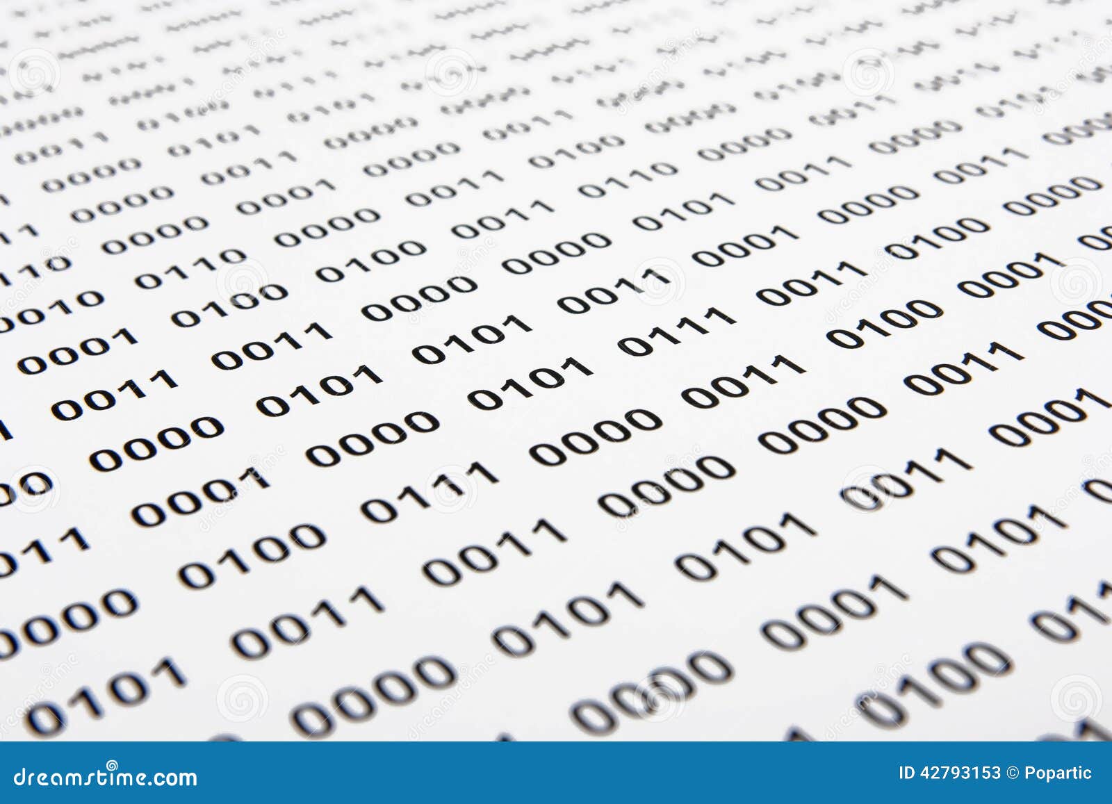 Codice binario immagine stock. Immagine di binario, elenco - 42793153