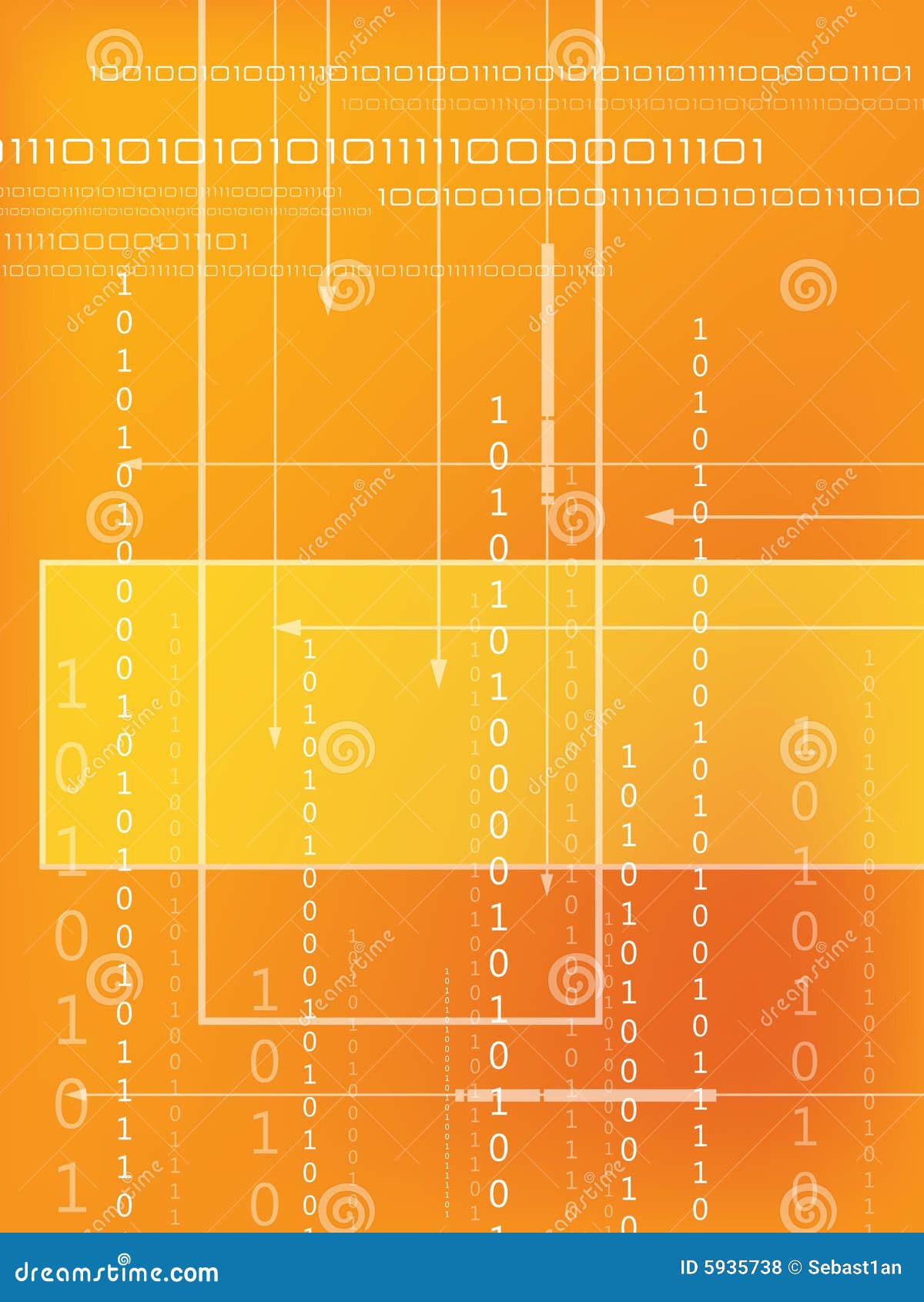 Codice binario illustrazione vettoriale. Illustrazione di internet ...