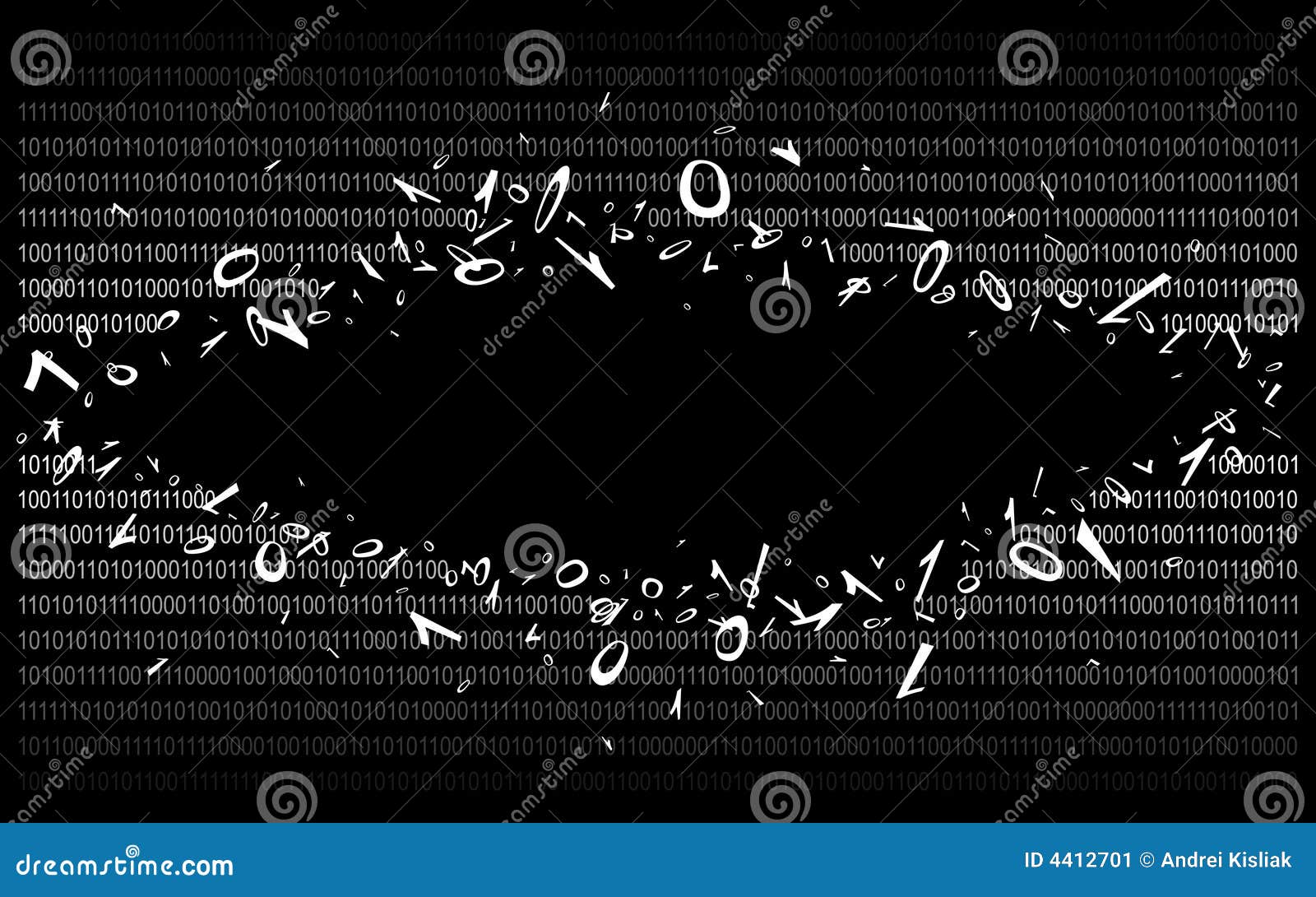 Codice binario su v2 nero illustrazione vettoriale. Illustrazione di ...