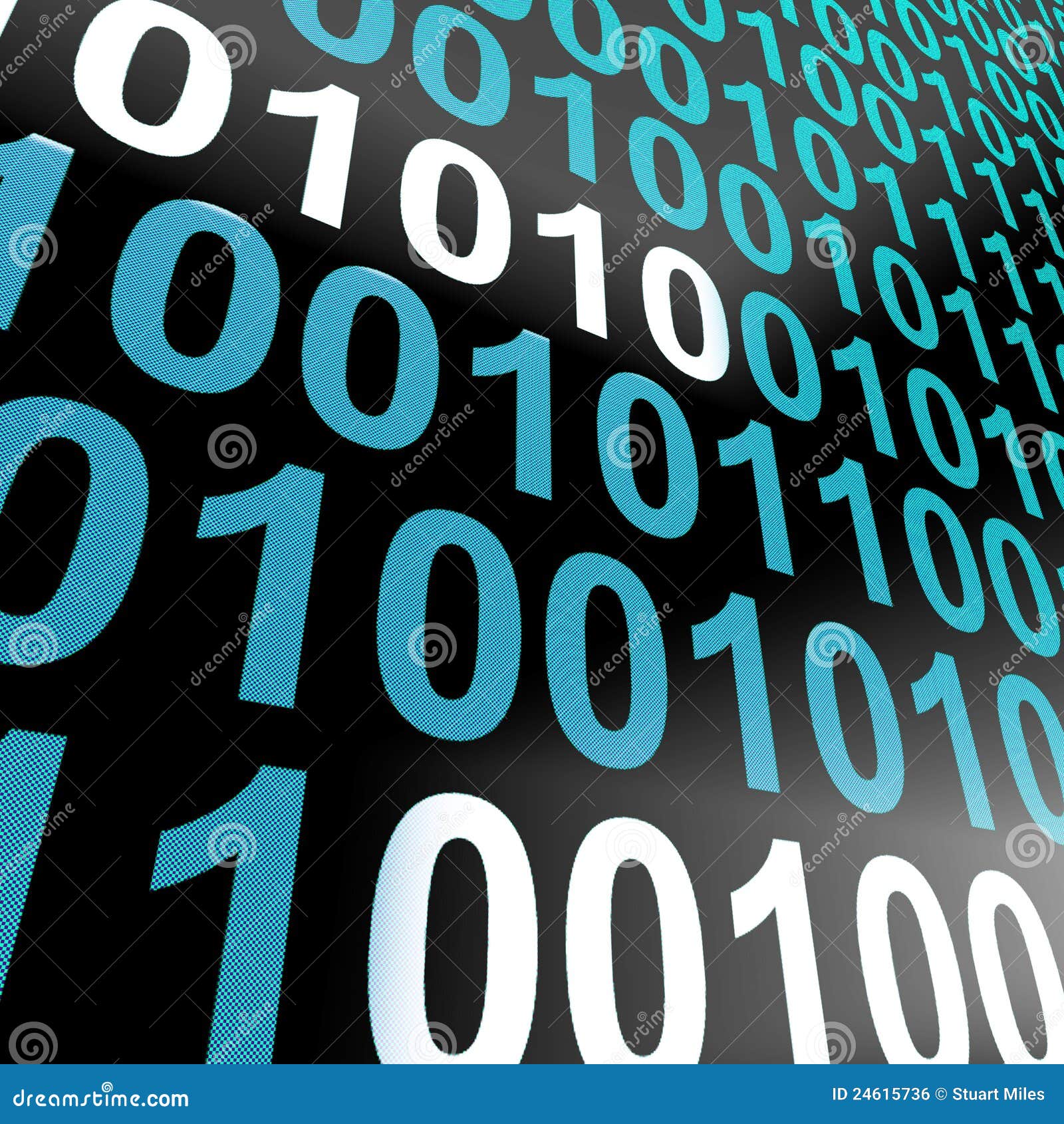 Codice Binario Sullo Schermo Di Computer Che Mostra Tecnologia E ...