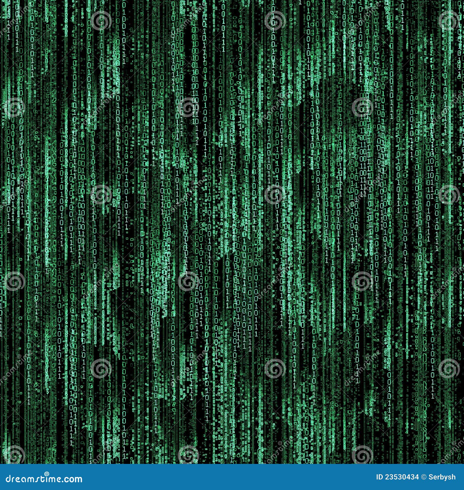 Codice binario verde illustrazione di stock. Illustrazione di agente ...