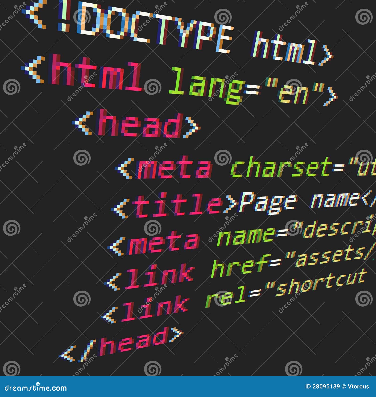 Codice del HTML e di CSS illustrazione vettoriale. Illustrazione di ... Codice del HTML e di CSS illustrazione vettoriale. Illustrazione di ...