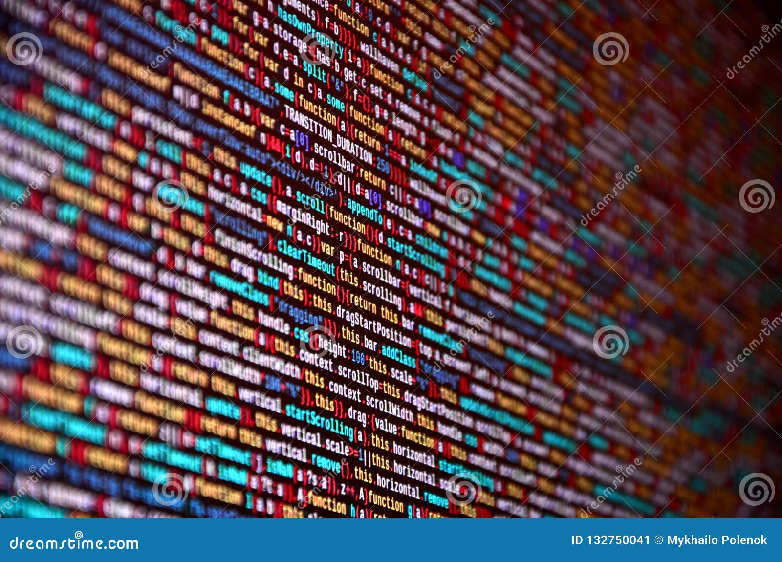 Codice Di Programmazione Degli Sviluppatori Di Software Sul Computer Codice Sorgente Astratto ...