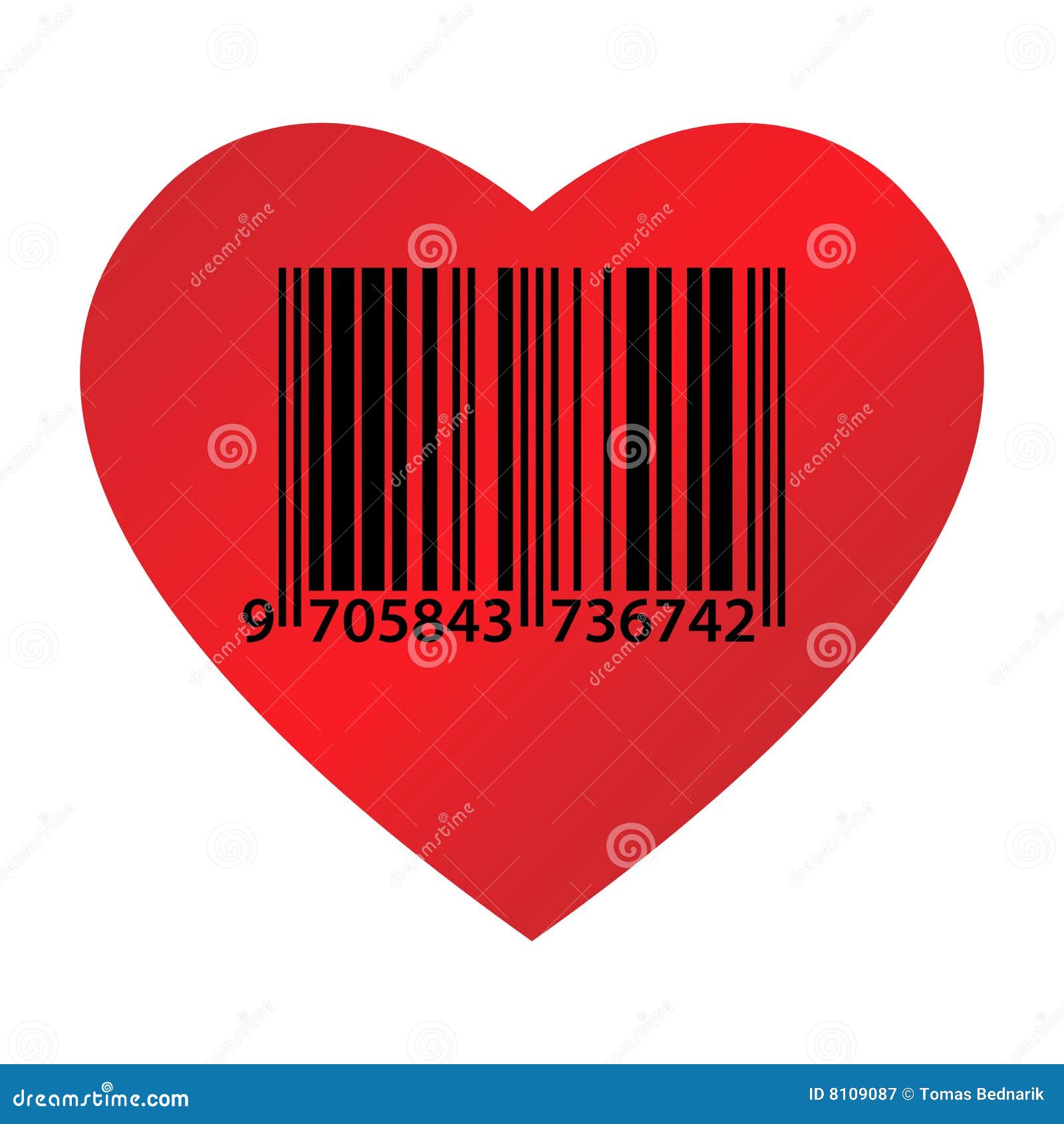 Codice ean del cuore illustrazione vettoriale. Illustrazione di ...
