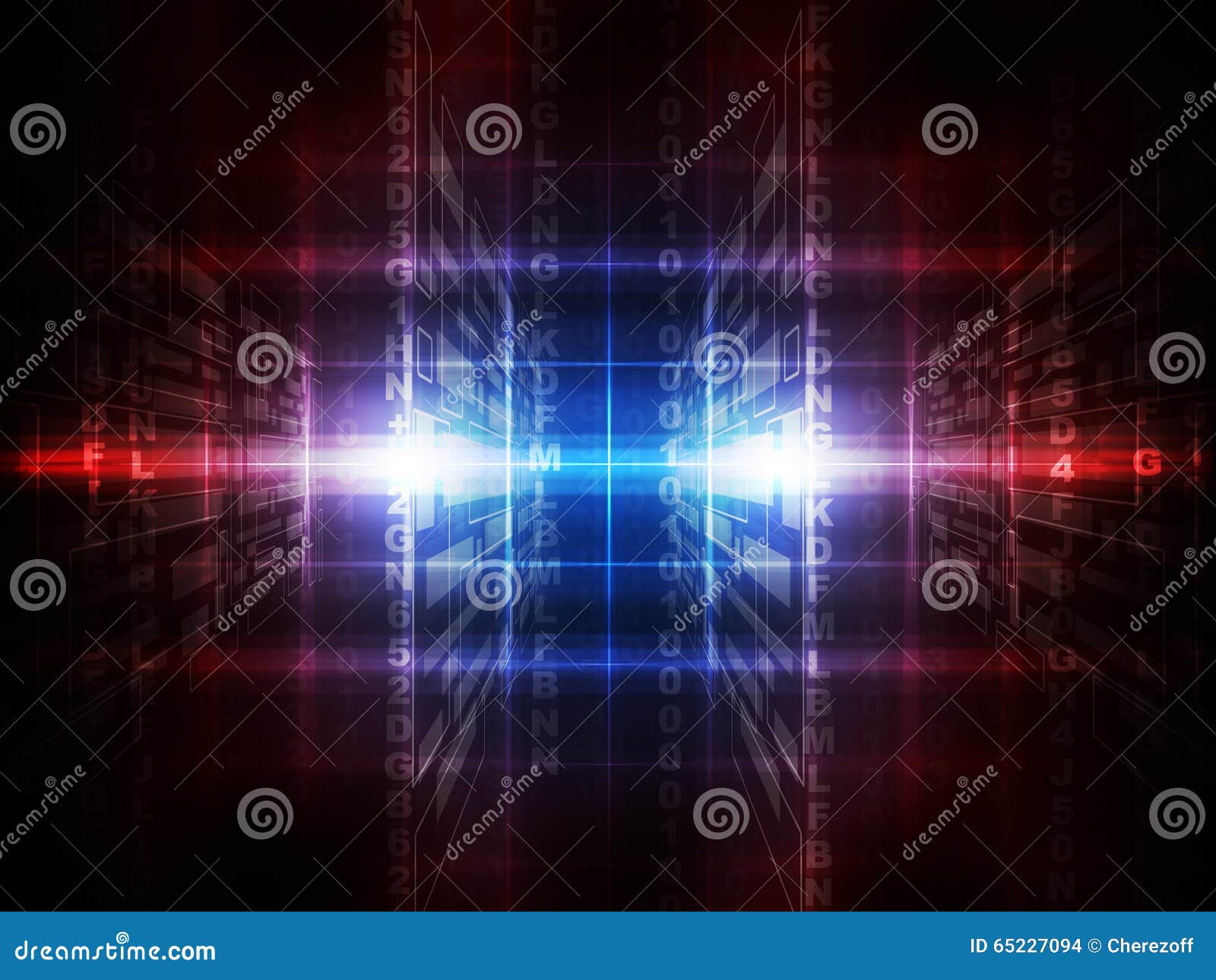 Codice Macchina Rosso E Blu Binario Illustrazione di Stock ...