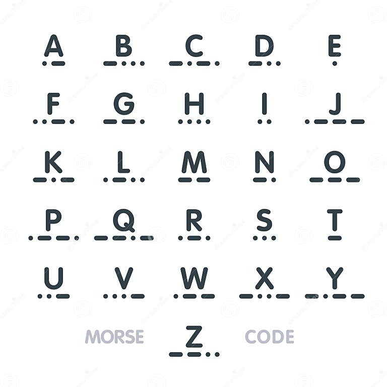Codice Morse, alfabeto illustrazione vettoriale. Illustrazione di formazione - 63917126