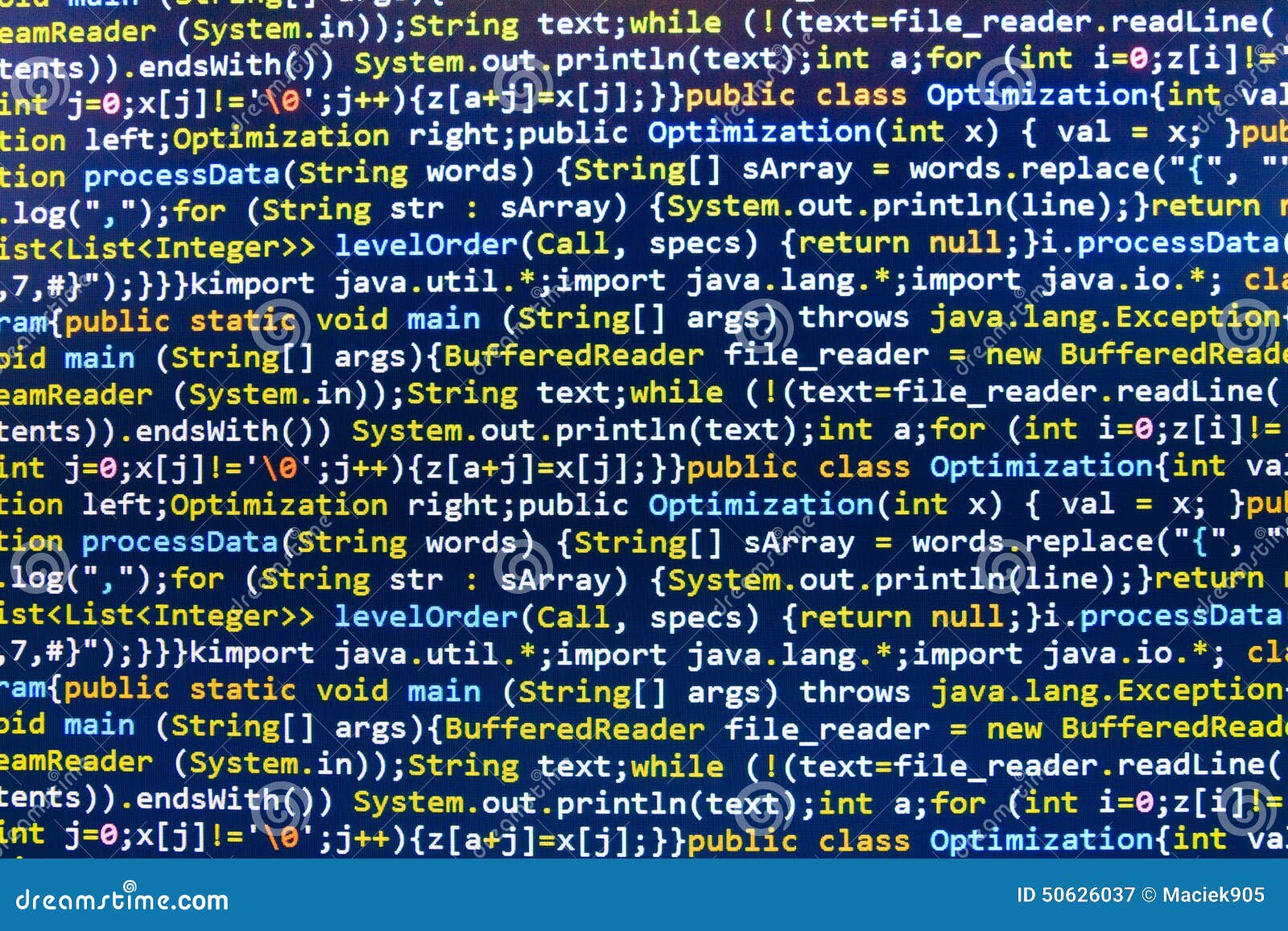 Codifica Dello Schermo Di Programmazione Di Codice Sorgente Immagine ...