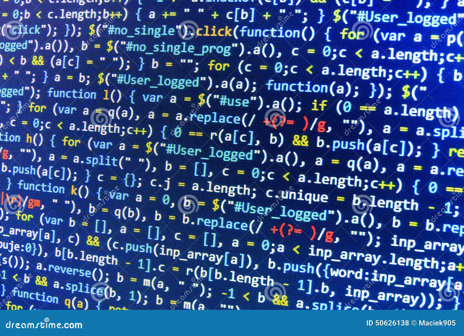 Codifica Dello Schermo Di Programmazione Di Codice Sorgente Pannello ...